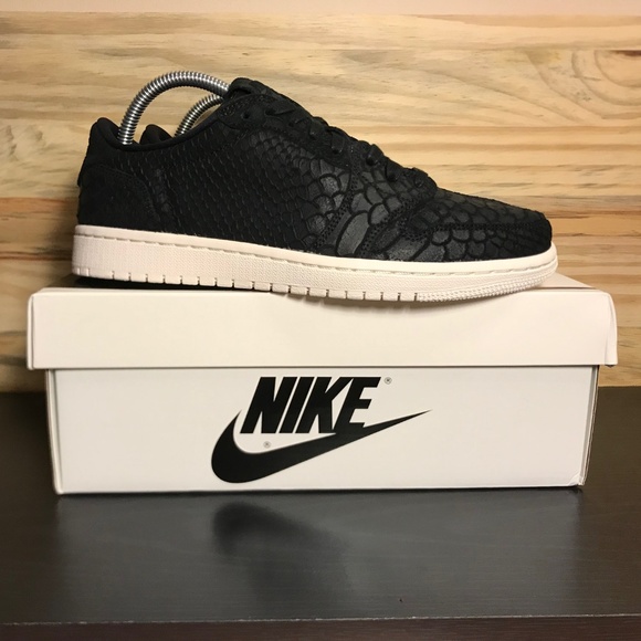 Nike | Shoes | Nike Air Jordan Retro Low Womens Black Python | Poshmark